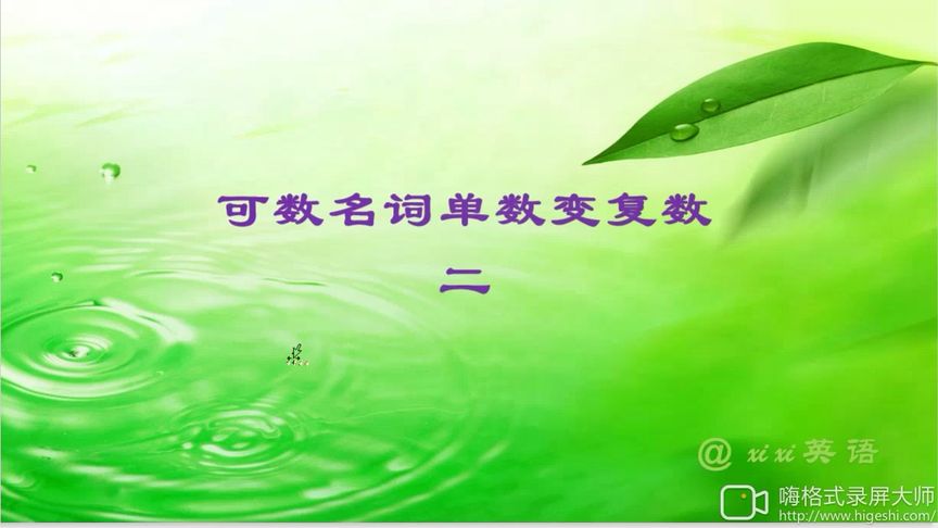英语考点 六下 3-3可数名词单数变复数2
