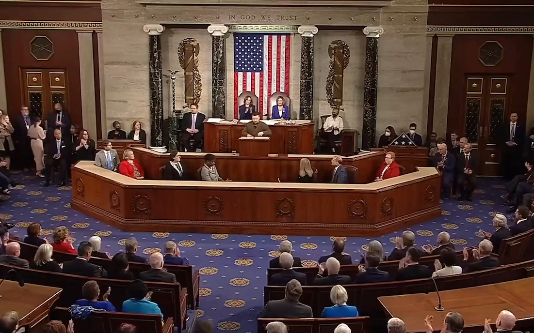 名家演讲:泽连斯基于美国国会