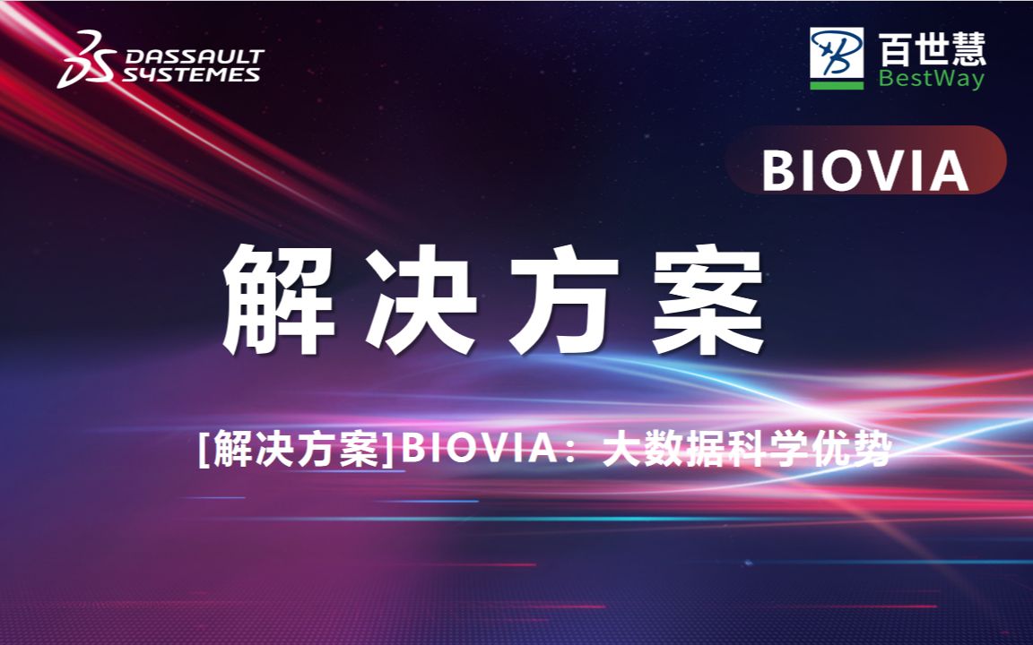 【解决方案】BIOVIA:大数据科学优势