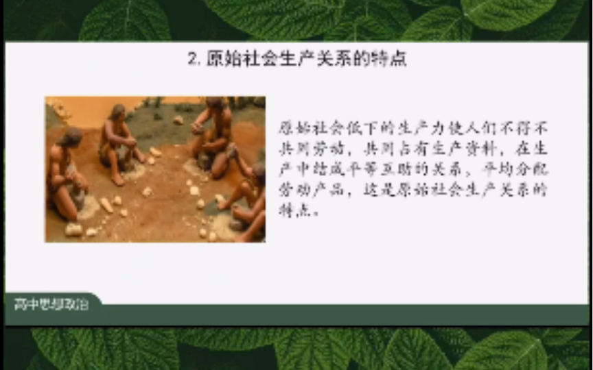 高一思想政治教育-带你了解原始社会生产关系的特点
