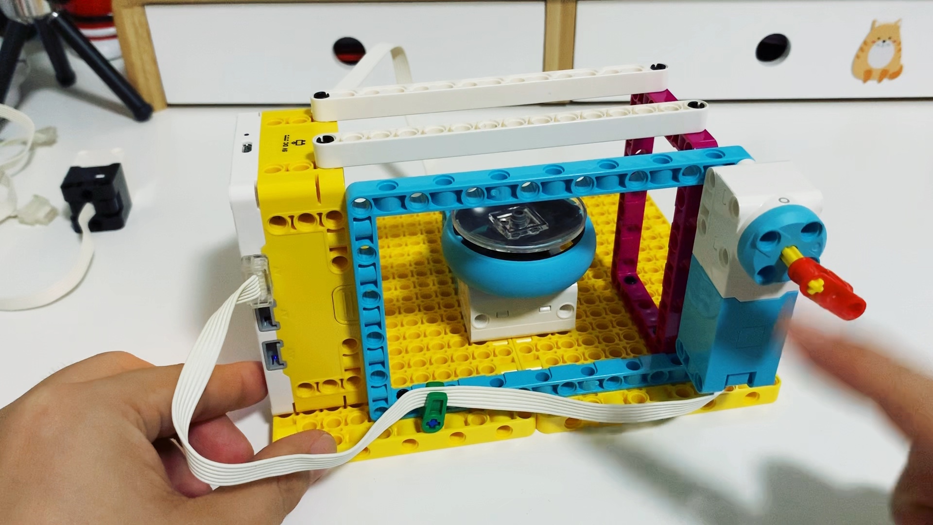乐高spike微波炉旋钮计时器-李航作品