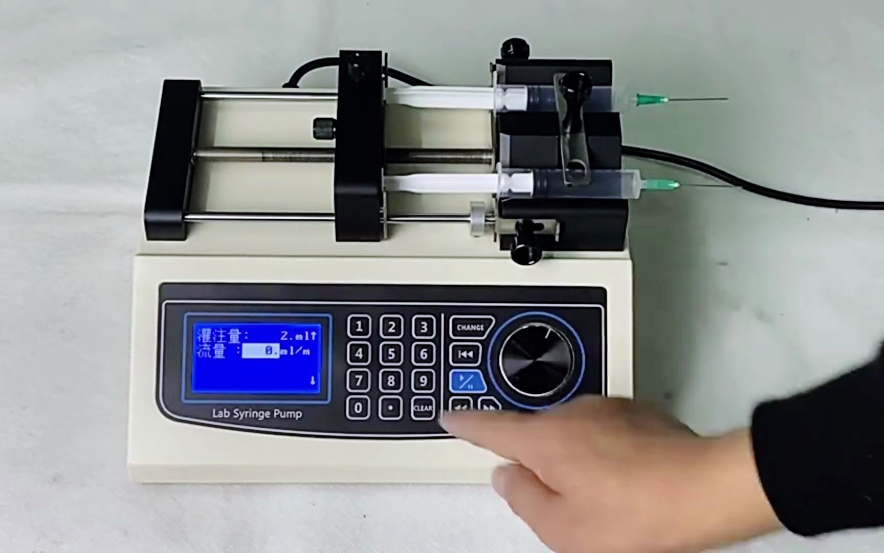 LSP02-2B双通道实验室注射泵 抗高压干扰静电纺丝推进泵 微流控液体...