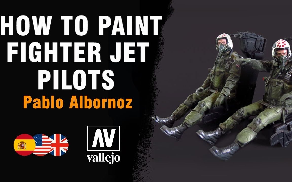 【vallejocolors】战斗机飞行员模型制作指南-英文字幕