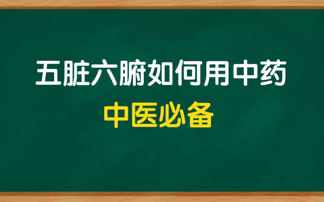 五脏六腑用药大全,中医必备,老中医经验让你少走弯路