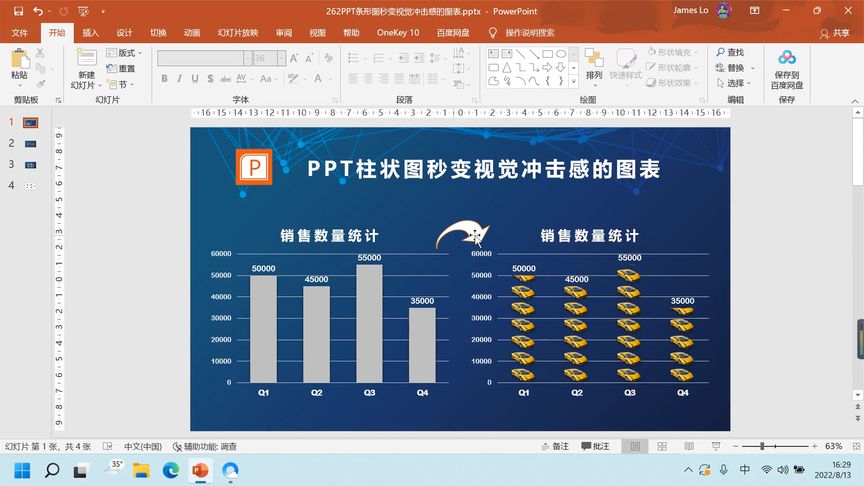 PPT柱状图秒变视觉冲击感的图表