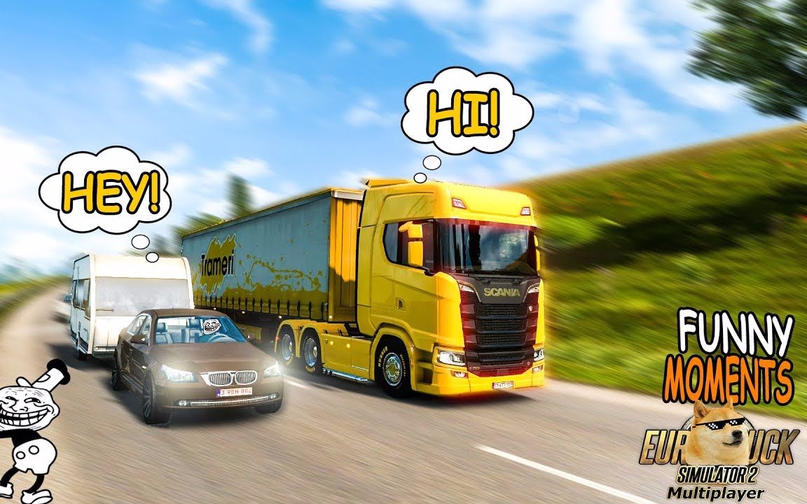 【Avgerho】欧洲卡车模拟2 联机 碰撞合集&欢乐时刻 #19