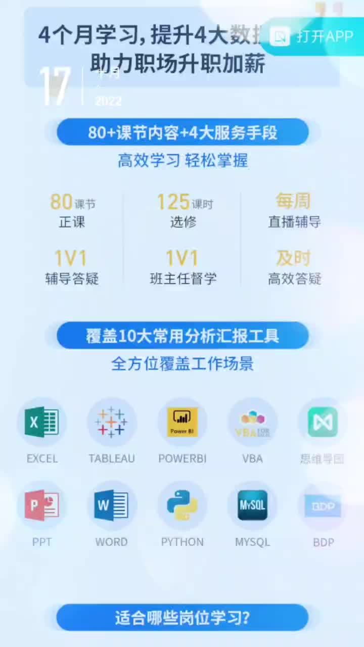 环球青藤《职场数据分析训练营-职场全能证书班》课程讲义全齐