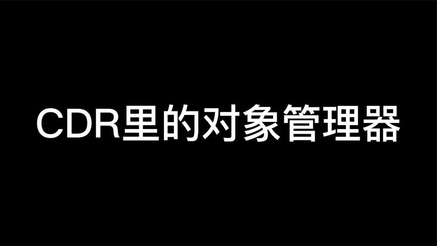 CDR里的对象管理器原来这么强大的