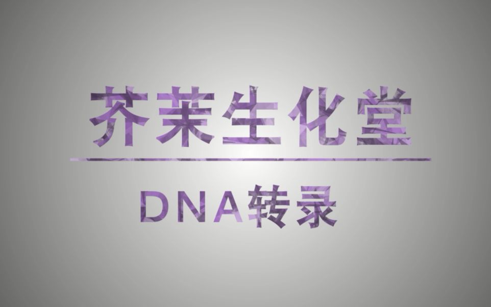 DNA转录 | 芥末生化堂
