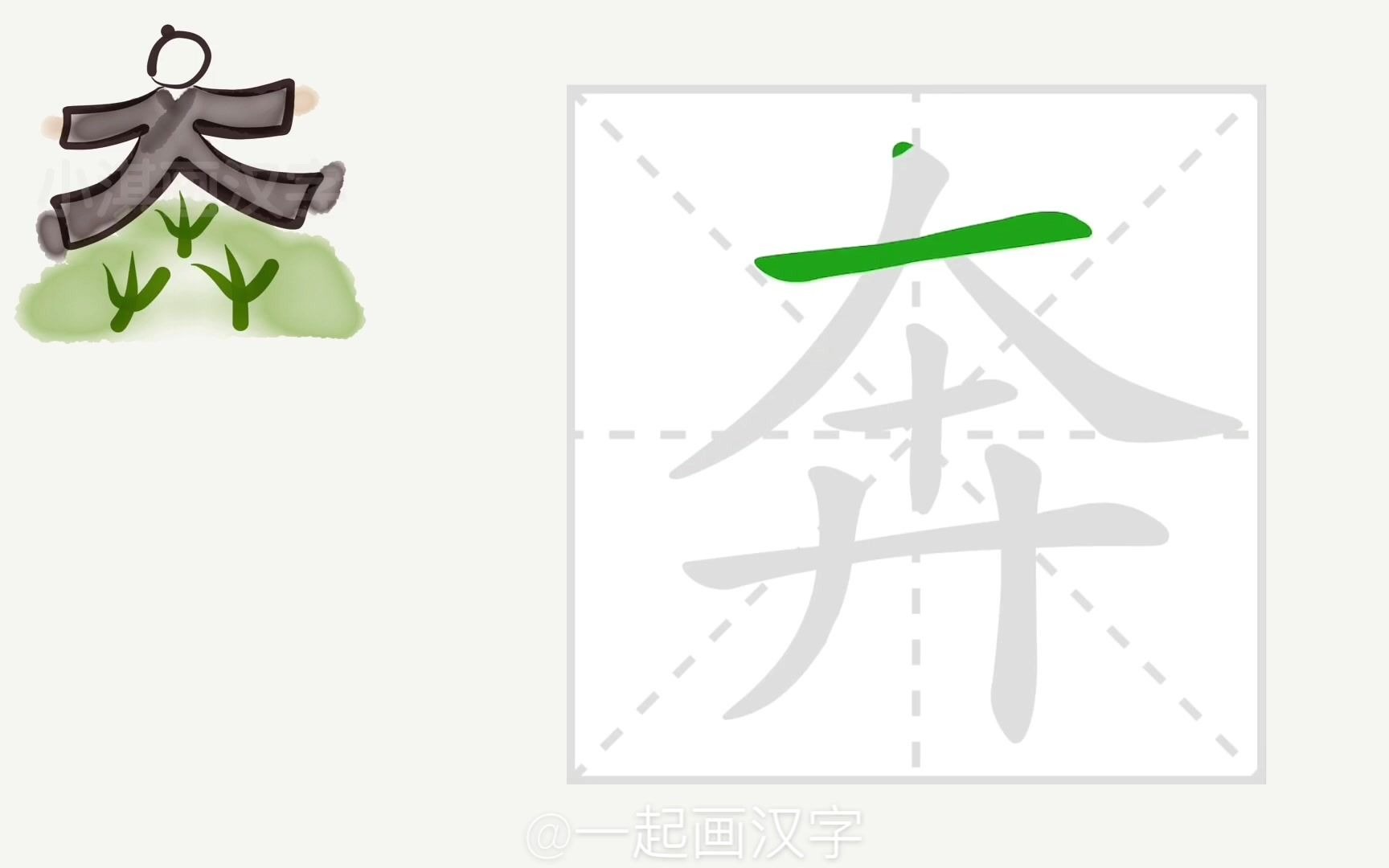「一起画汉字」识字合集:“动作”的字
