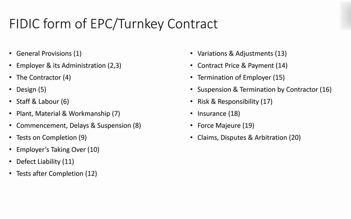 国际工程英语-合约管理篇:FIDIC银皮书合同条件介绍