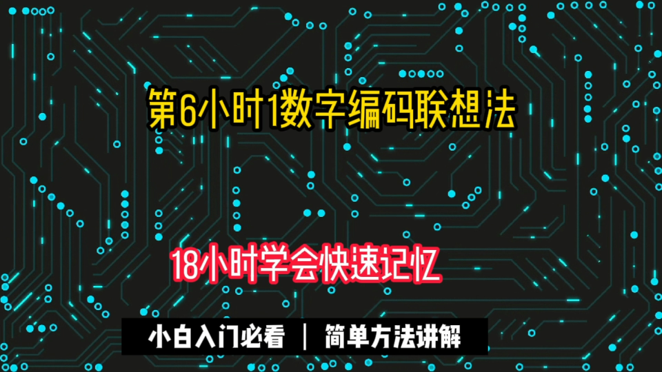 ...数字编码联想法(一)数字编码联想法是超级记忆法中应用范围最广的...