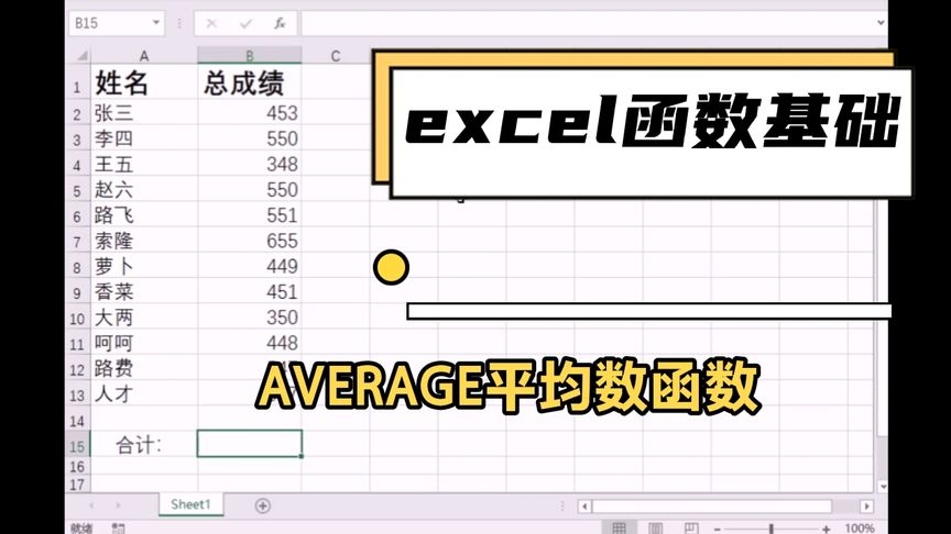 excel函数基础:AVERAGE平均数函数应用,算平均数的简单方法