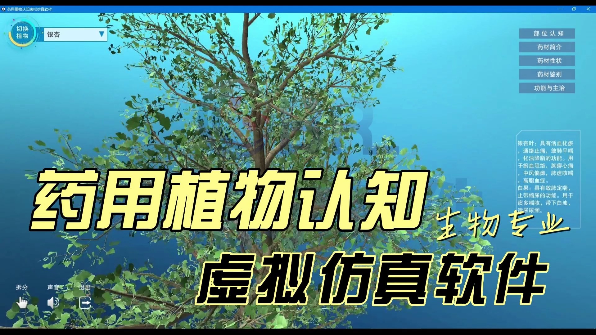 北京欧倍尔|药用植物认知虚拟仿真软件|生物虚拟仿真