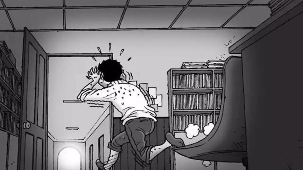 黑箱子漫画:漫画家创作漫画时被自已创作的角色袭击