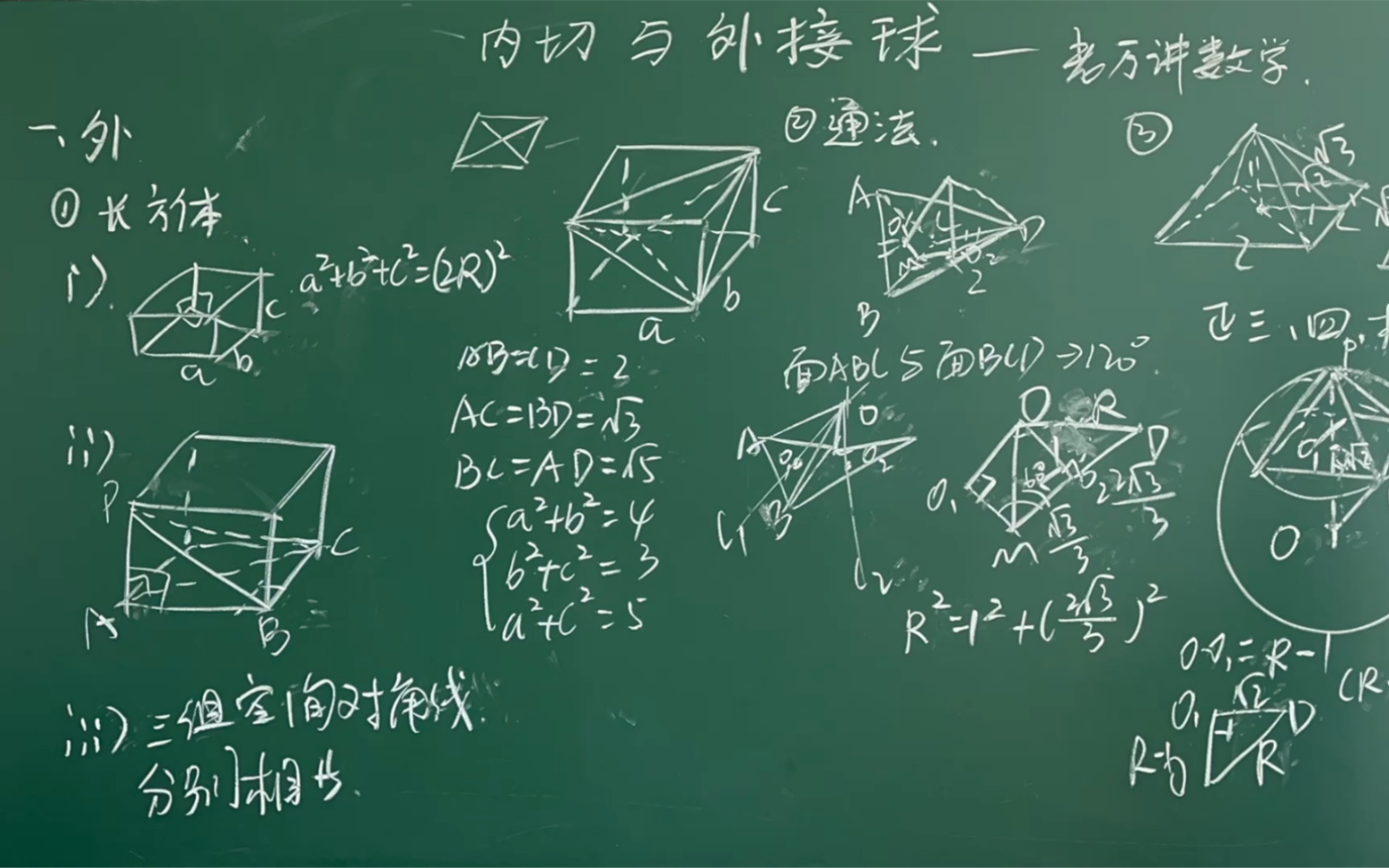 内切球与外接球的恩怨情仇(上篇)