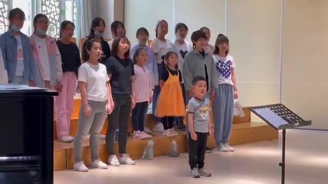 #少儿声乐 #合唱团 #童声 #儿子的日常 红五月唱红歌