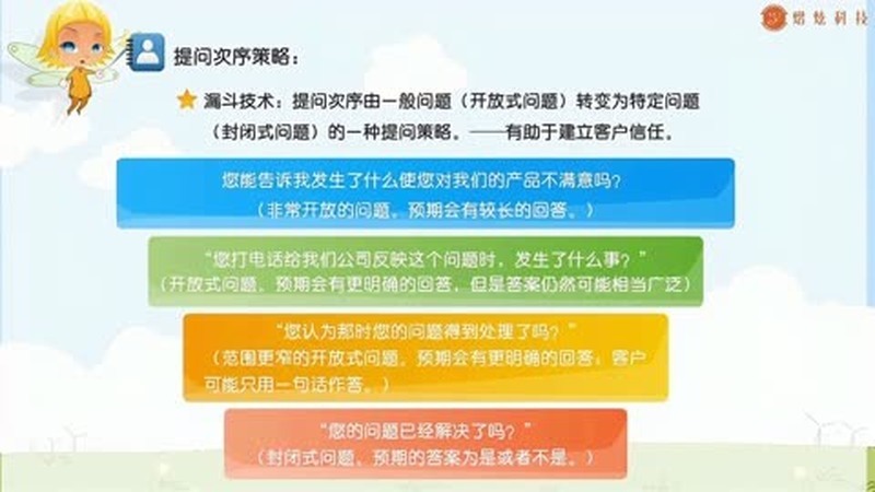 卓越客户服务 提问技巧 微课开发