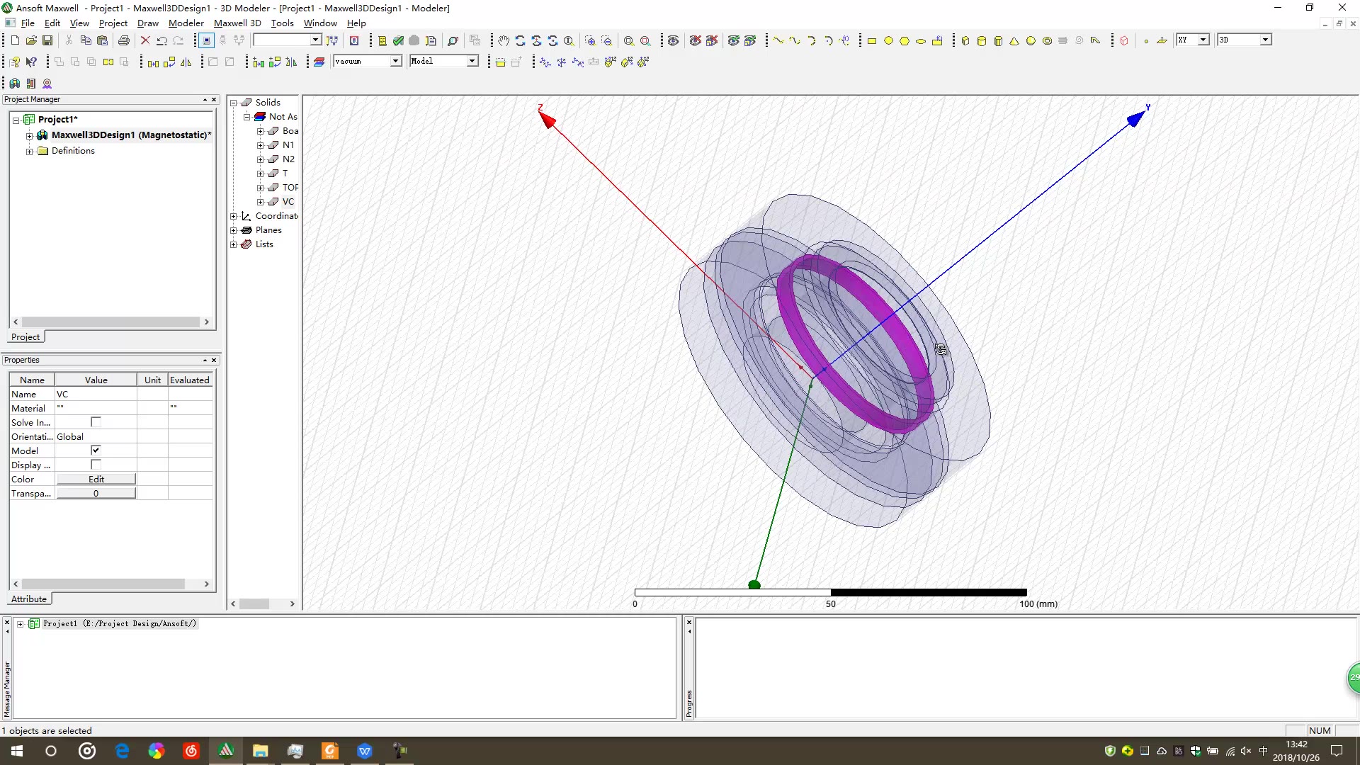 ansoft maxwell 稳态磁场3D基础练习