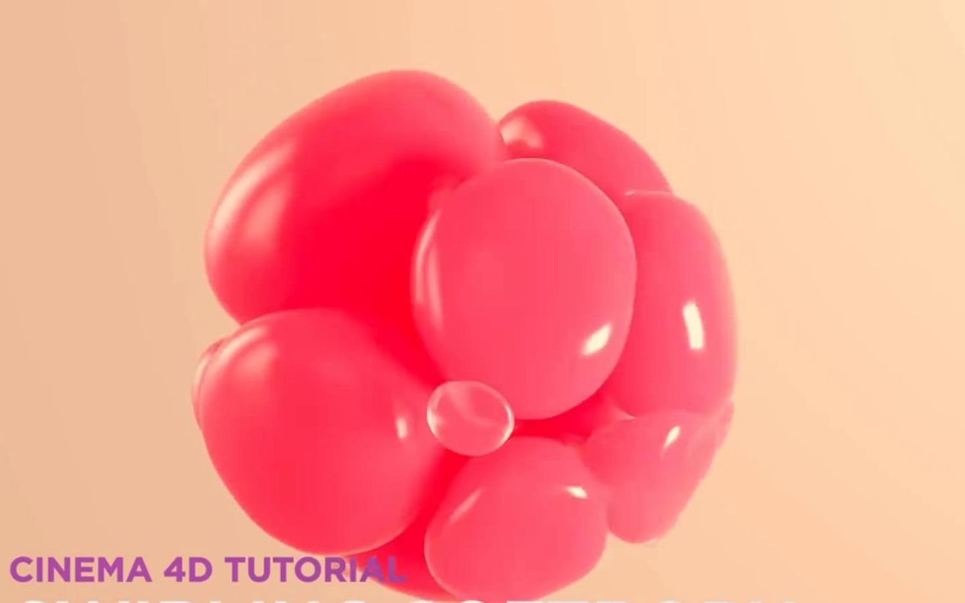 C4D 柔软圆球旋转动画(机翻字幕)