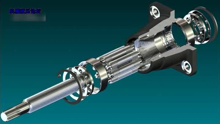 行星滚柱丝杠画面太精美了,空客A380起落架作动器就用它!
