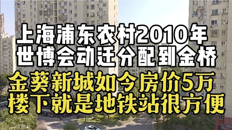 上海浦东农村2010年世博会拆迁分配到浦东金桥,现在这个地方方便