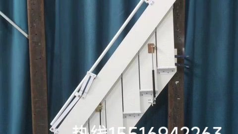 折叠翻转靠墙楼梯定做家用梯子实木贴身固定