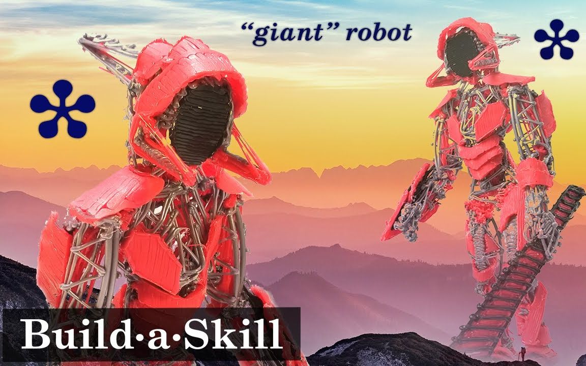 帅!花费15小时制作的3D打印机器人!