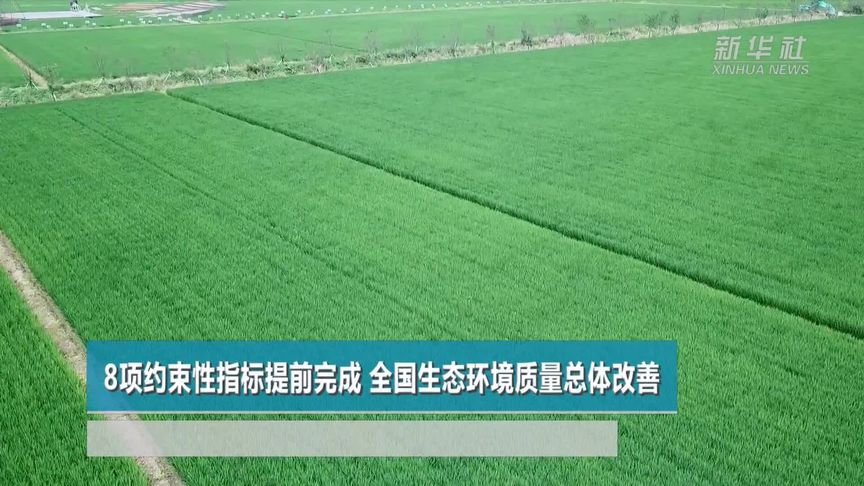 8项约束性指标提前完成 全国生态环境质量总体改善