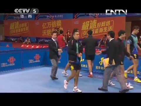 2013年第十二届全运会 男团决赛 上海队【尚坤 许昕 王励勤】vs八一队...