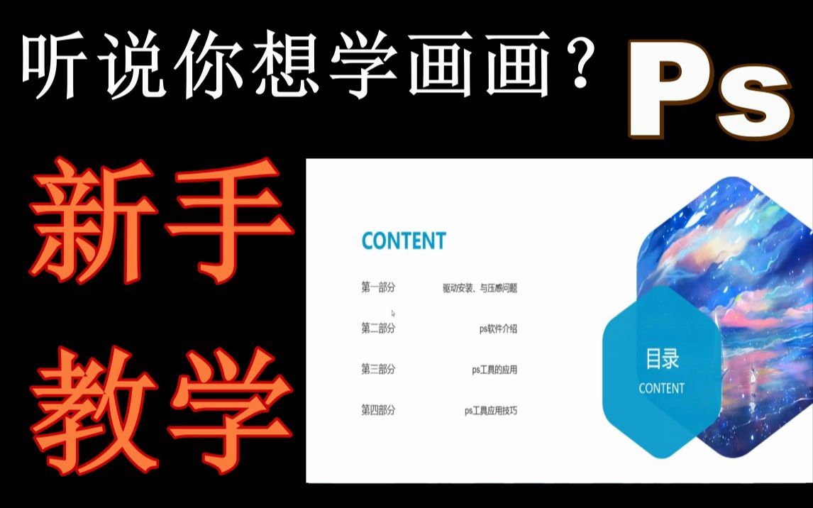Ps的小白新手教学—【一小时学会Ps操作】