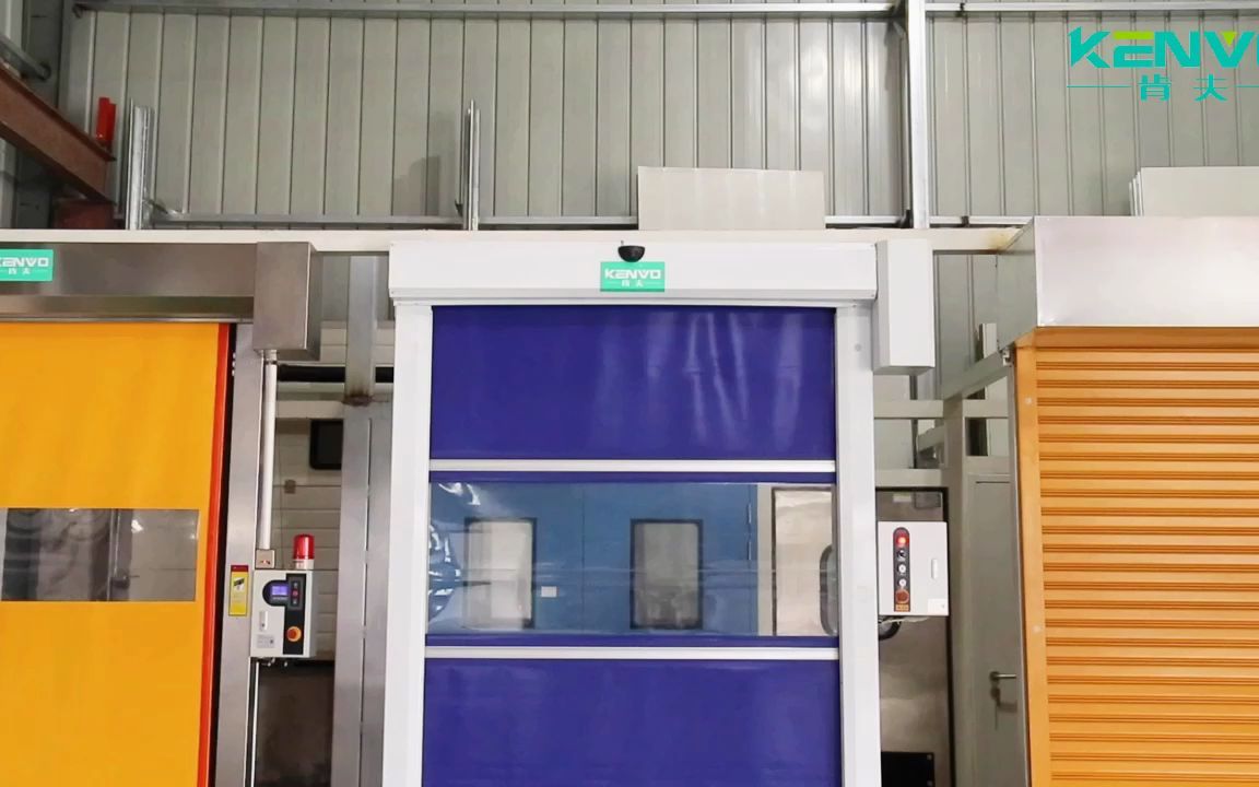 工厂仓库车间专用全自动感应PVC快速卷帘门