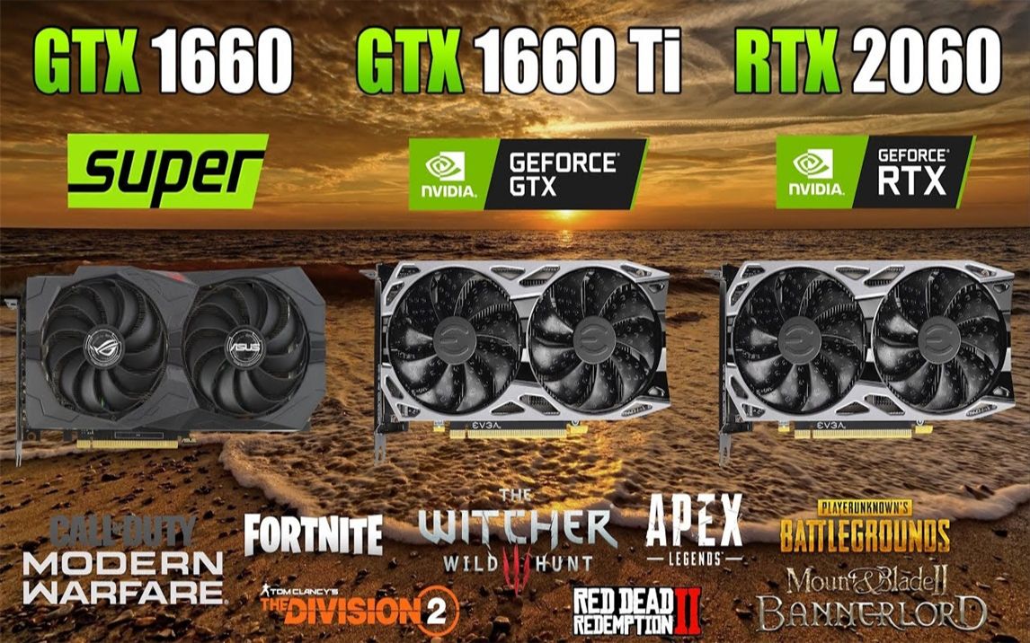 GTX 1660 Super vs GTX 1660Ti vs RTX 2060 显卡游戏性能测试对比(...
