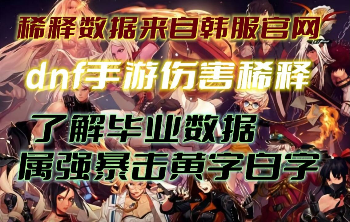【DNF手游】用伤害提升数据解决伤害稀释的难题 黄字白字属强暴击 ...
