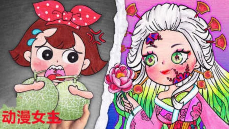 趣味定格动画系列:用水果帮小美化妆成动漫女主角