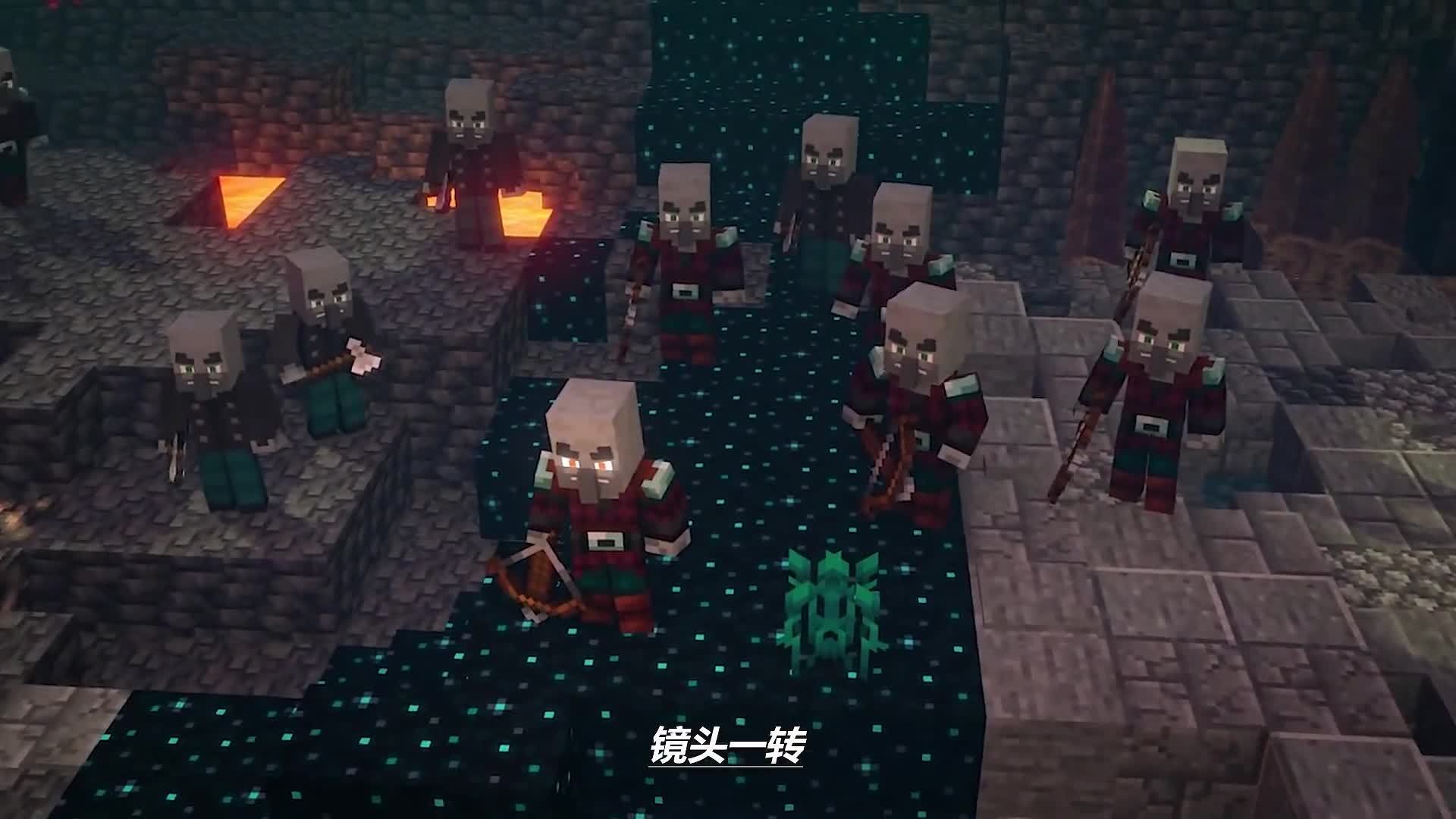 掠夺者组团发动偷袭,大战强悍的循声守卫我的世界mc动画动漫二次元...