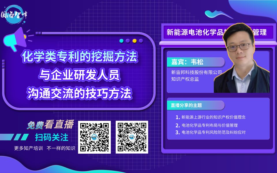 新能源汽车企业 IPR 专访系列第二期(十四):化学类专利的挖掘方法的...