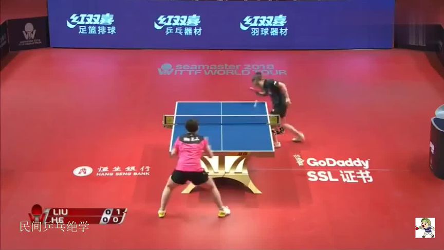 曾经战胜伊藤美诚的国字号长胶何卓佳的反手非一般的厉害!
