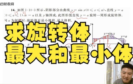 睡前强化训练:求旋转体最大和最小体积