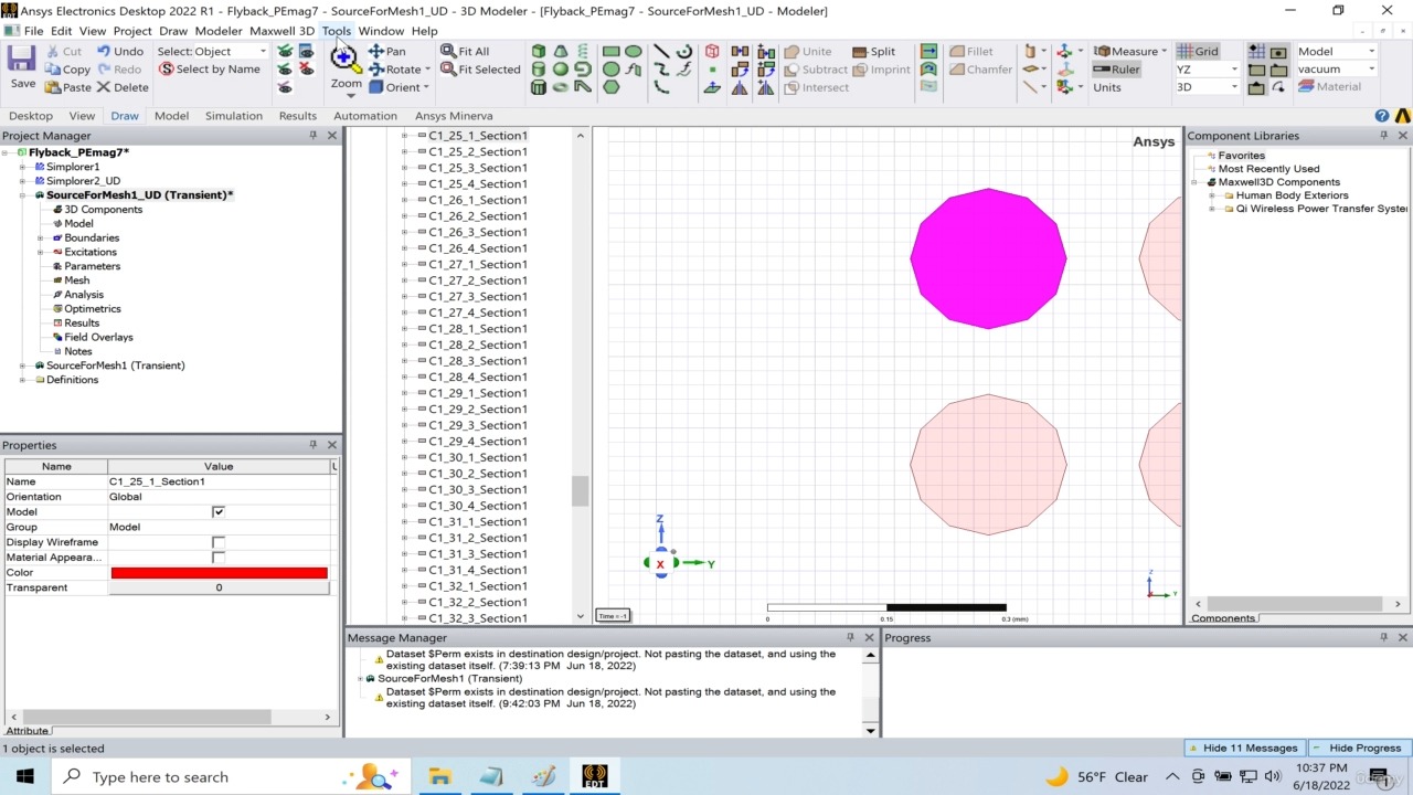 11. Maxwell 3D Shield winding and setting up mesh