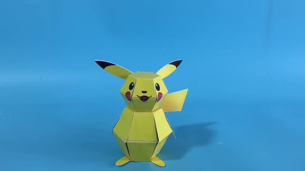 蹦蹦跳的皮卡丘手工折纸玩具