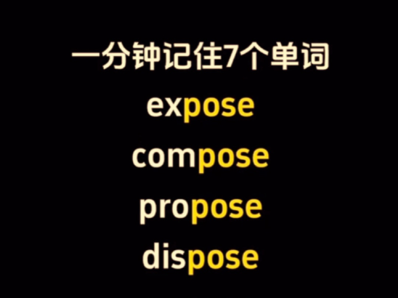 词根词缀记忆法!轻松记单词!拒绝死记硬背!