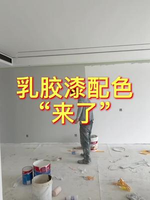 乳胶漆绝对是最环保最省ߒ�的!你们电脑调色一定要计算好用量分装...