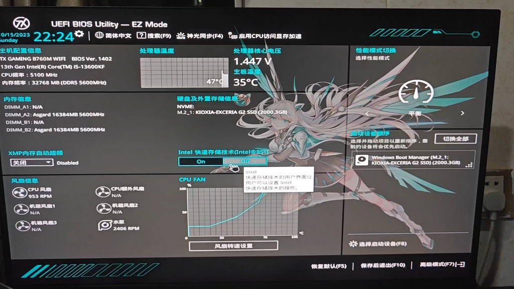 刚组装的华硕天选B760D5开机蓝屏,无法正常使用请问专业大佬是什么...