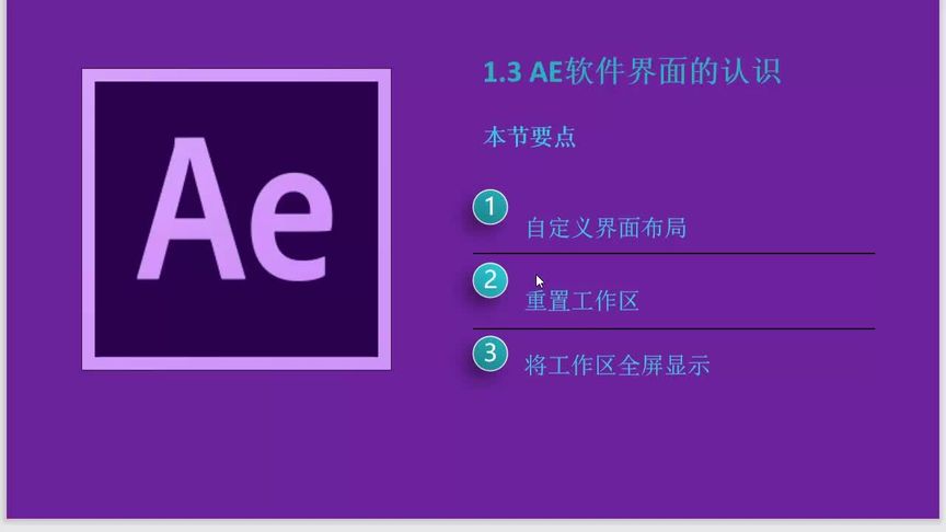 AE基础教程,第三节课AE软件界面的认识