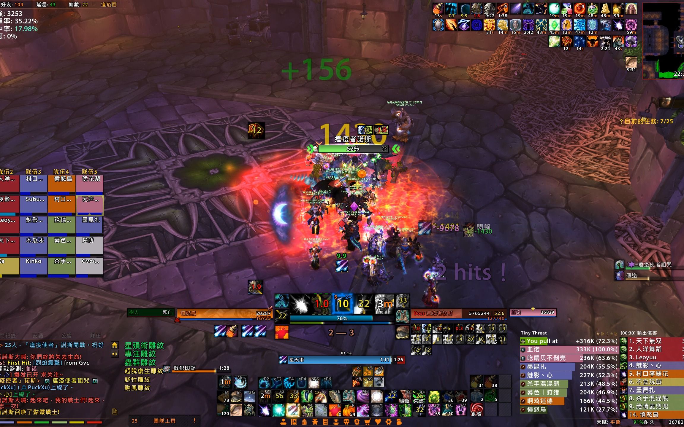 WLK Classic - 咕咕保护协会 25人Naxx 55:24 平衡德视角