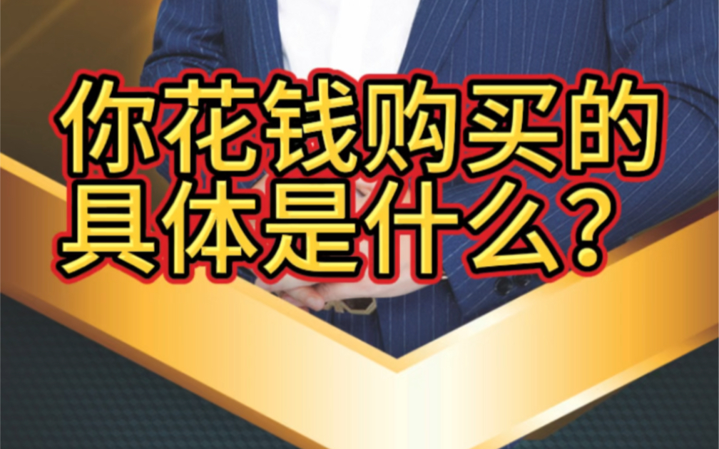 你花钱购买的具体是什么?