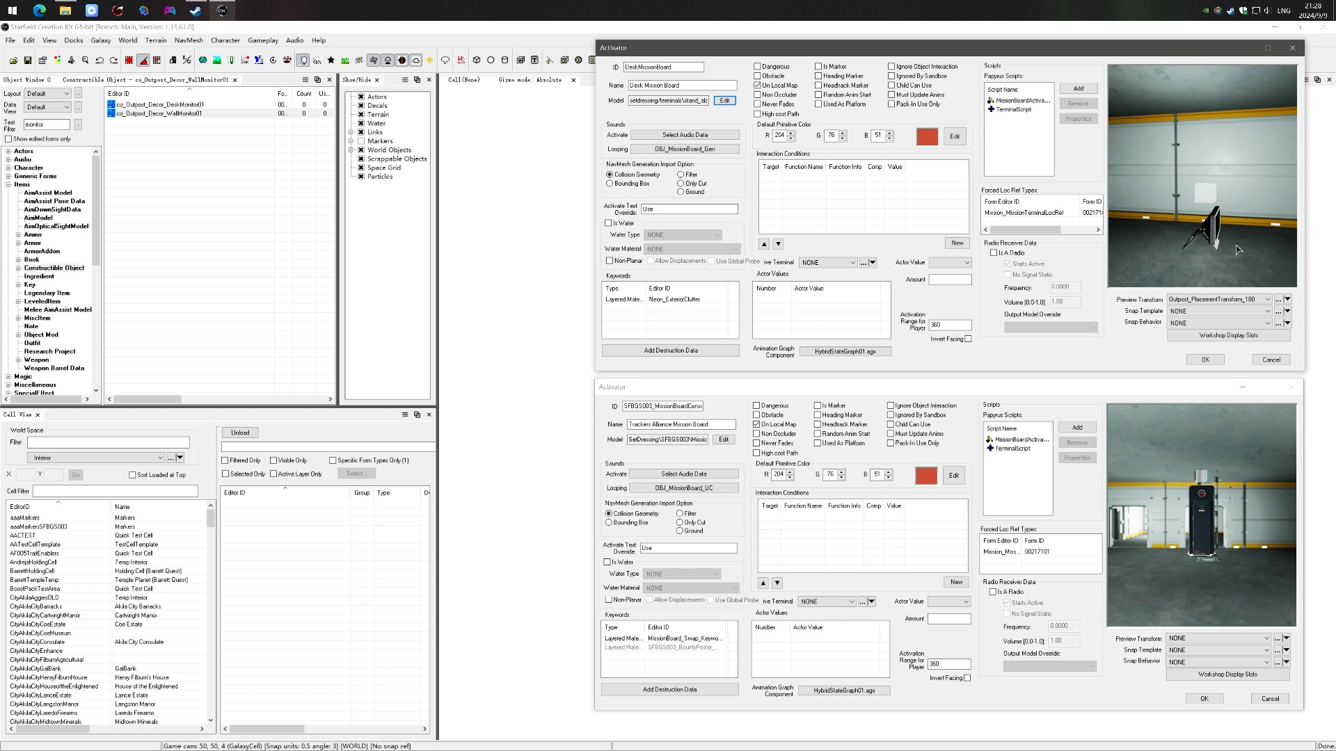 【Gamer_1984】《星空》Creation Kit教程 - 将装饰物品改造成任务板