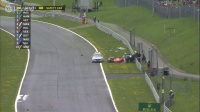 车载镜头记录奥地利F1赛车撞车瞬间