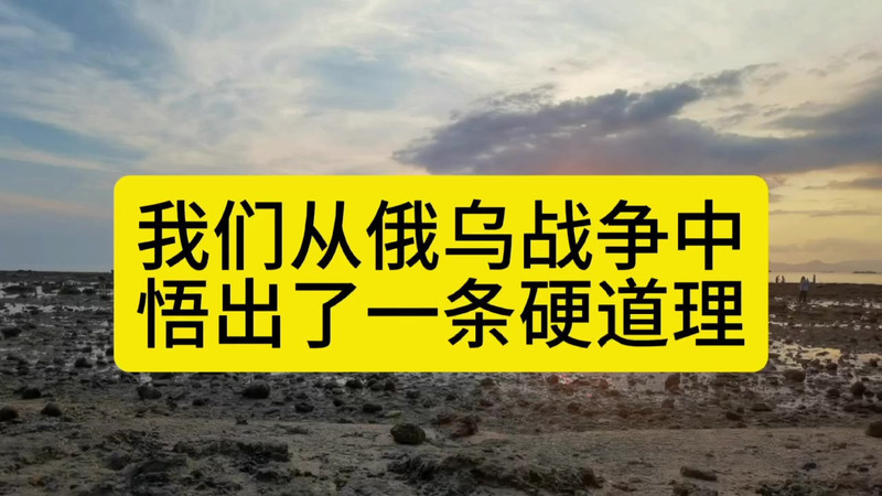 我们从俄乌战争中悟出了一条硬道理